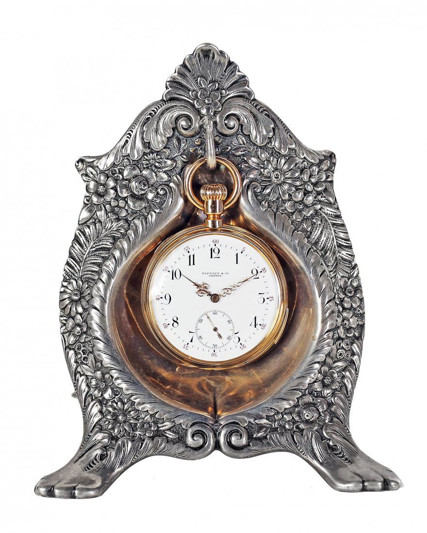 Tiffany & Co. Rare Open Faced Watch With Tiffany Stand
