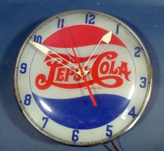 Vintage Pepsi Cola Clock By Telechron