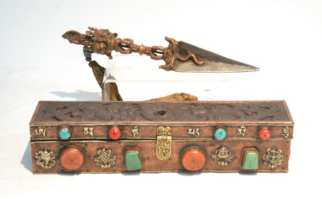 BUDDHIST RITUAL PHURBA DAGGER WITH