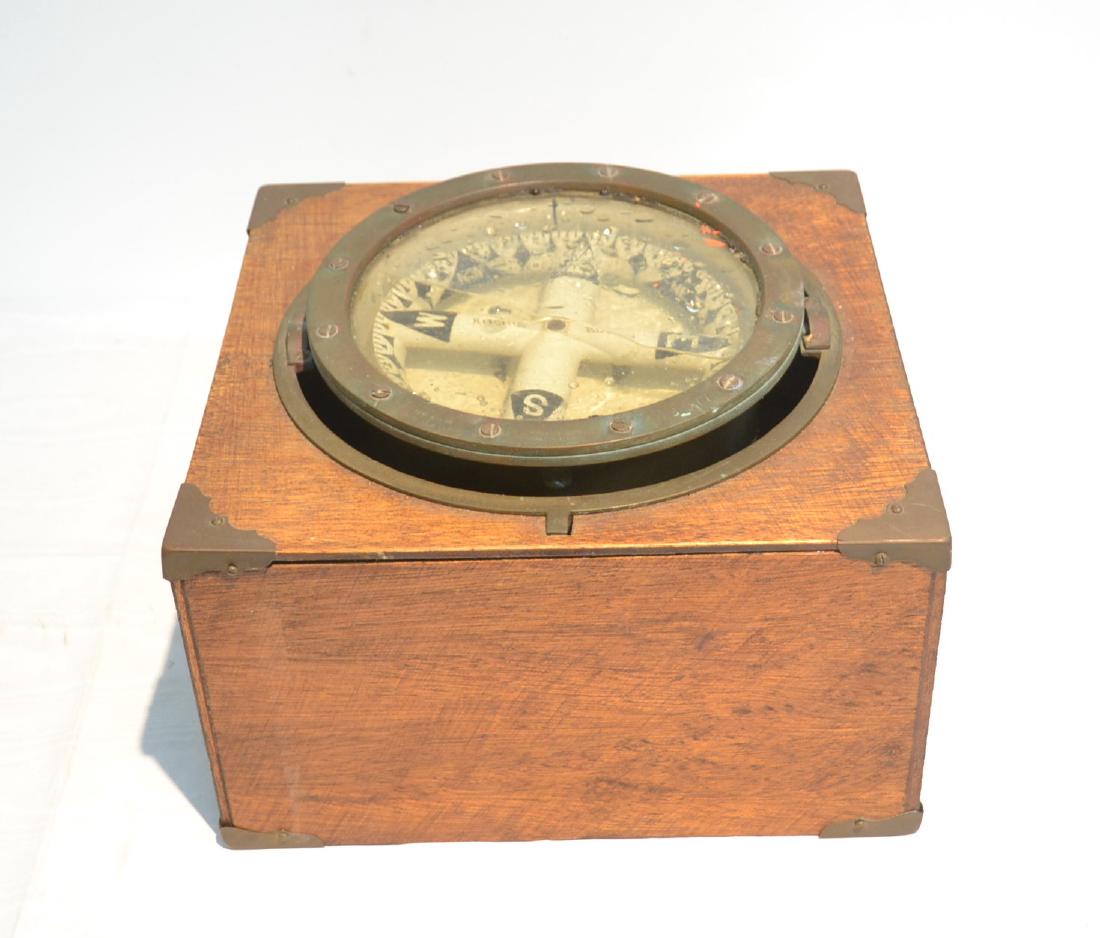 ANTIQUE E.S. RITCHIE , BOSTON SHIP COMPASS