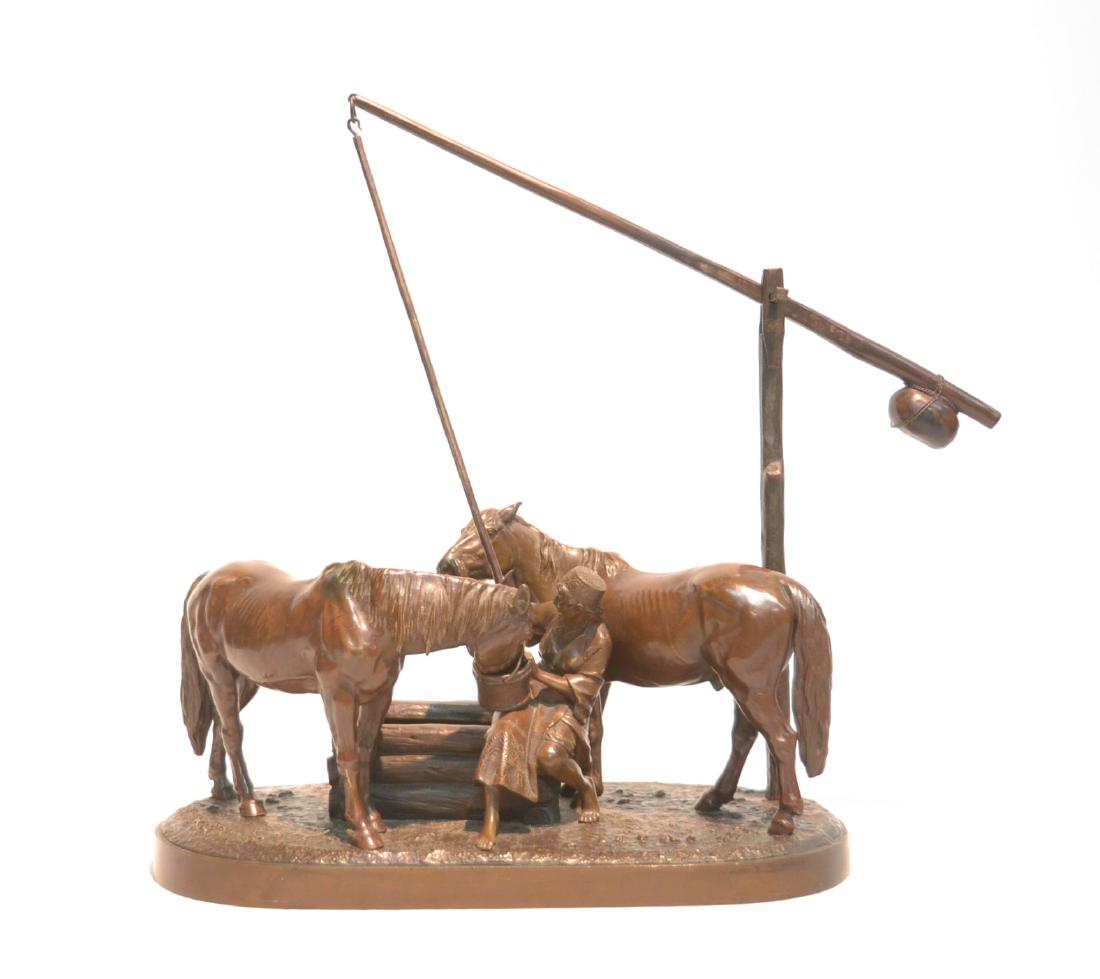 ALBERT MORRIS WOLFF (RUSSIAN, 19thC) BRONZE
