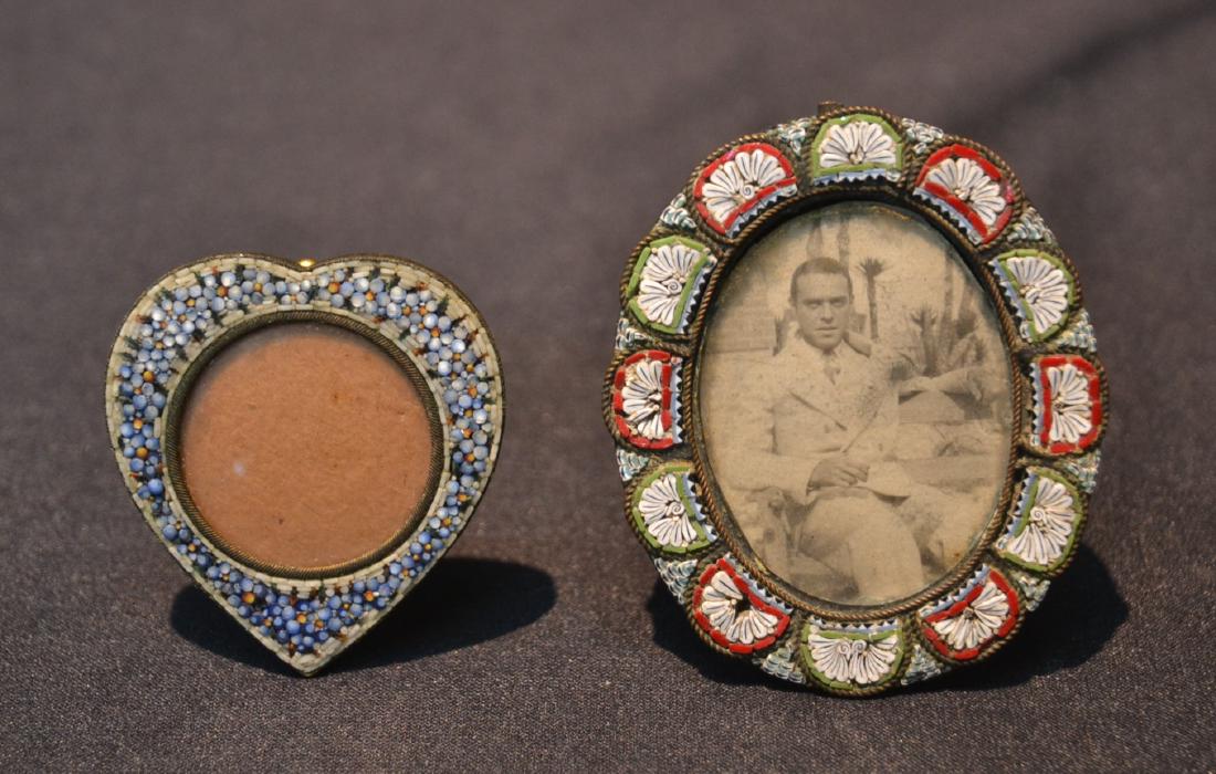 (2) Miniature Micro Mosaic Picture Frames