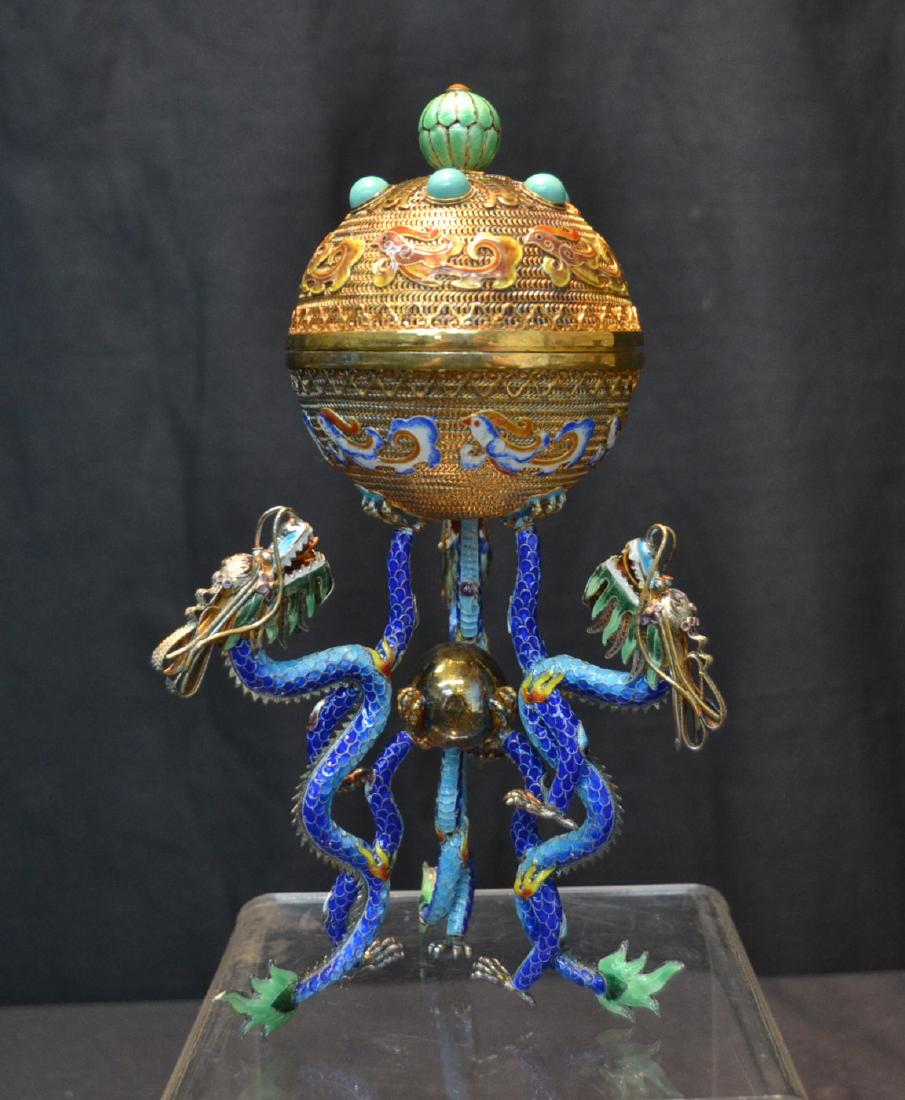 CHINESE SILVER & ENAMEL FILIGREE CENSER - Mar 30, 2021 | Echoes ...