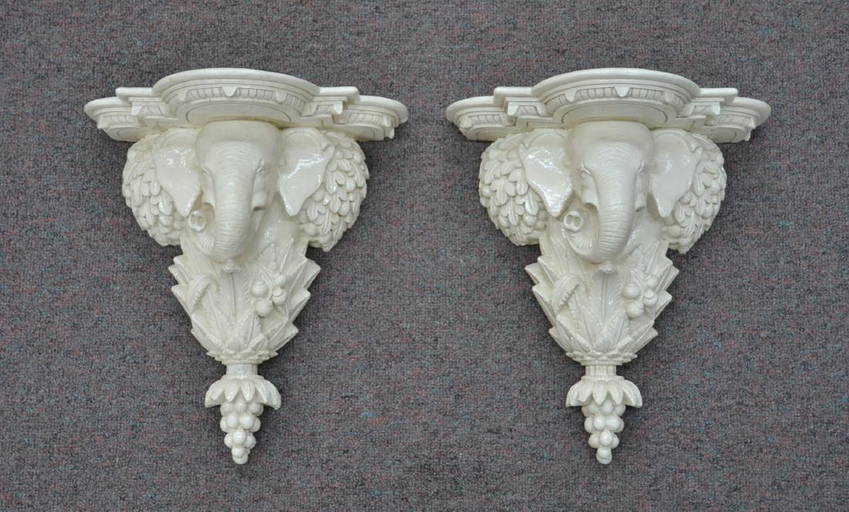 (pr) Elephant Form Wall Brackets