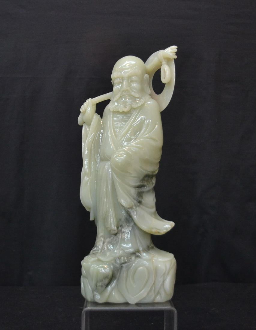 Large Chinese Jade Figure Of Man
