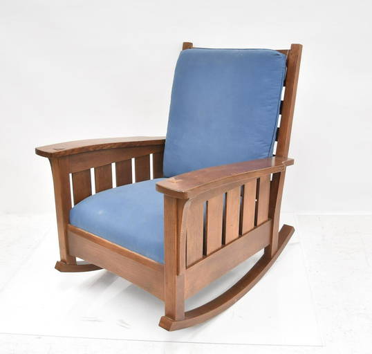 STICKLEY OVERSIZED OAK ROCKER - Aug 31, 2021 | Echoes Antiques ...
