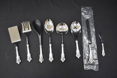 (2) Wallace 'grand Baroque' Sterling Carving Set