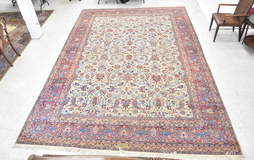 Antique 10' X14' Kerman Rug ; Artist Signed