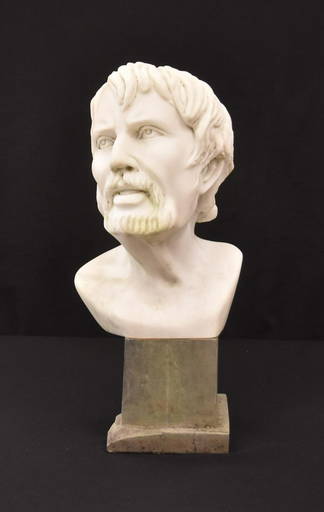 Buy ANTIQUE CARVED MARBLE BUST OF SENECA | Echoes Antiques & Auction ...