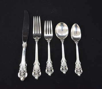 "grand Baroque" Wallace Sterling Silver Flatware Set