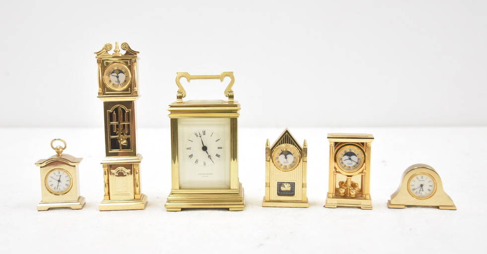 (6) Miniature Cabinet Clocks