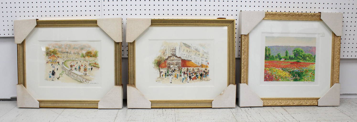 (3) French Lithographs