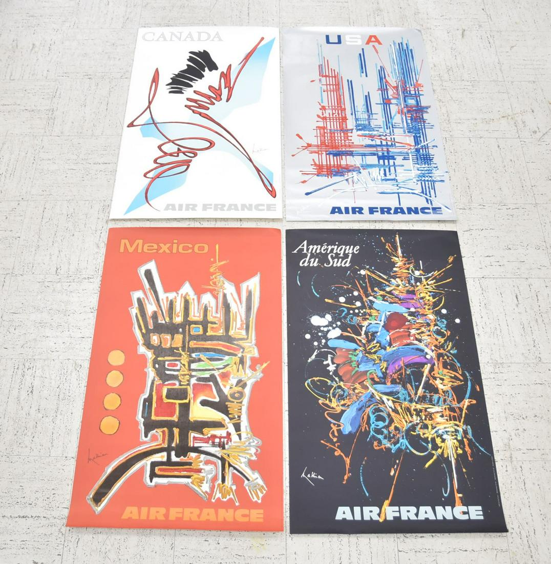 (4) Georges Mathieu , Air France Airline Posters