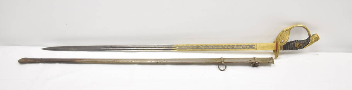 Prussian Model 1889 Officers Damascus Sword