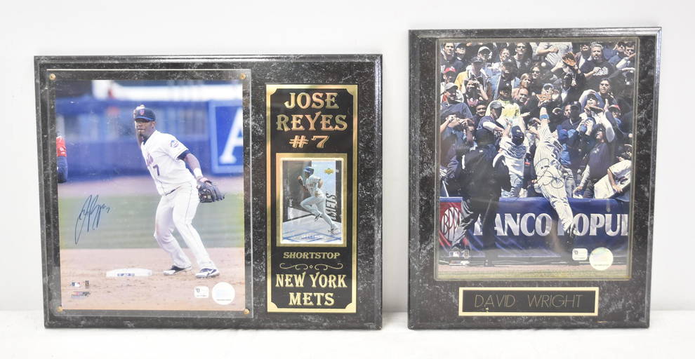 Jose Reyes & David Wright Signed Photo Plaques