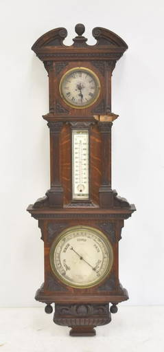 Negretti & Zambra London Clock Barometer