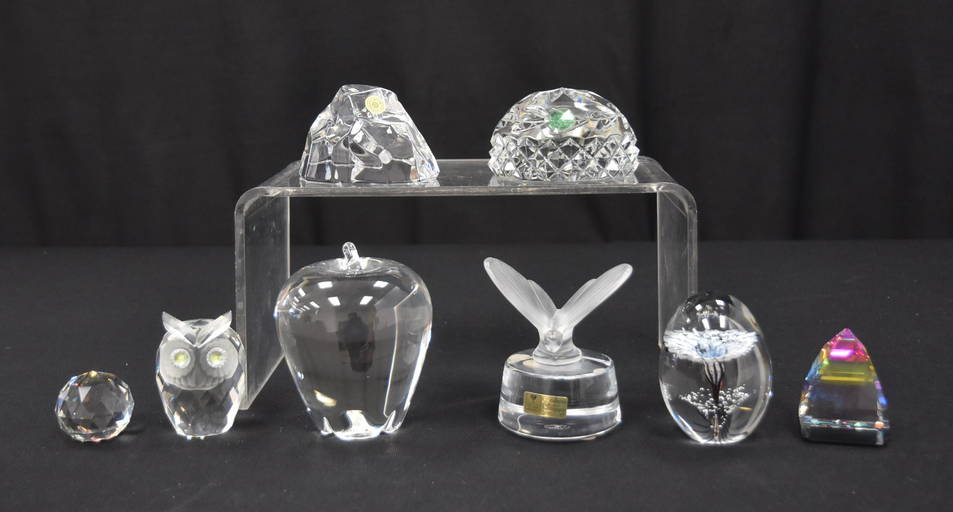 (8) Signed Art Glass Paperweights