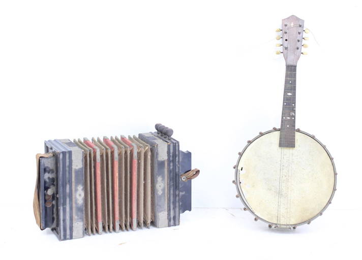 Vintage Squeeze Box & Vintage Banjo