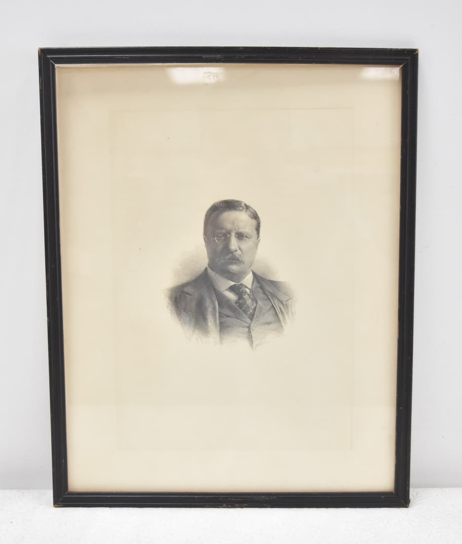 Theodore Roosevelt Steel Engraving Auction