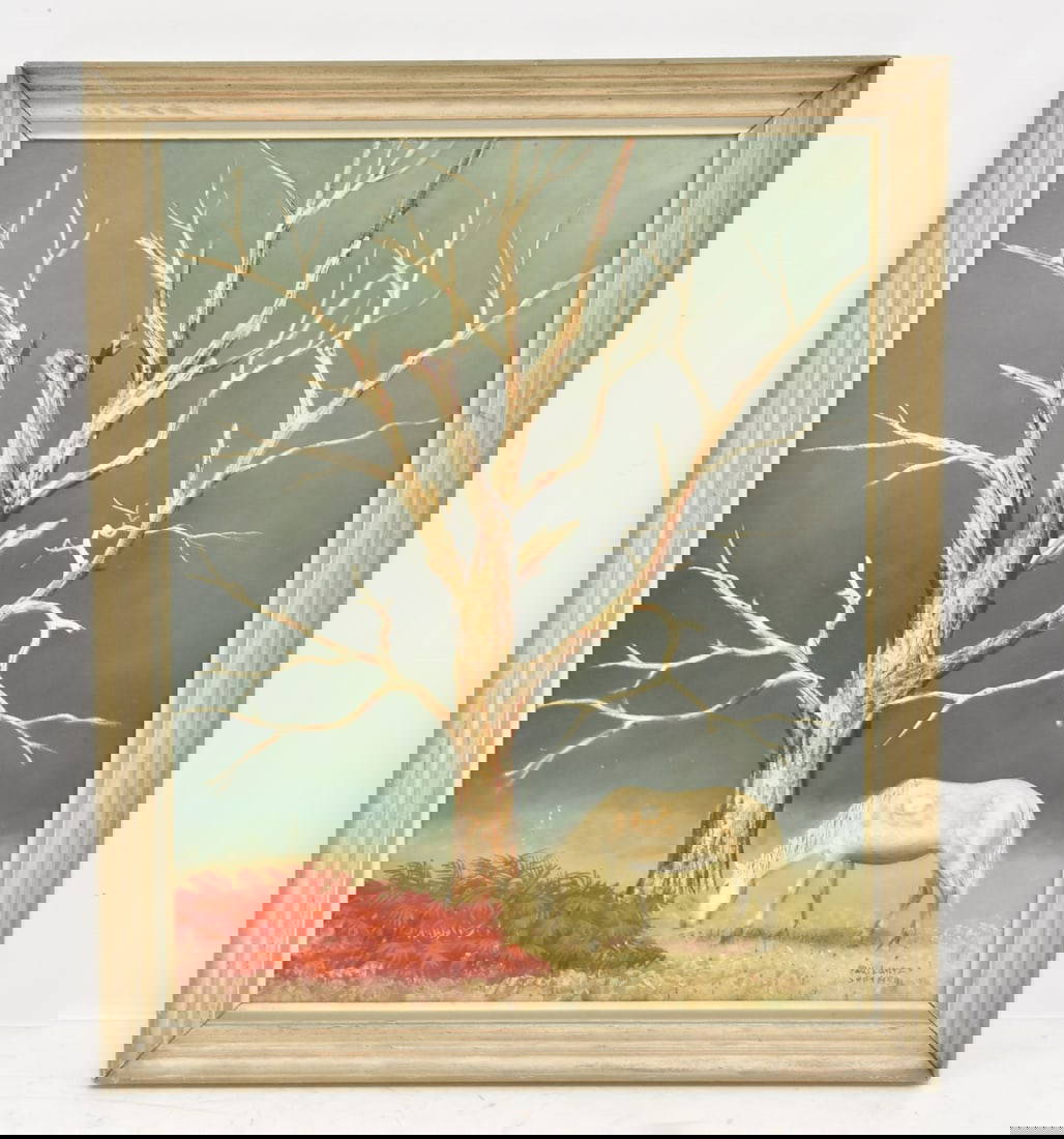 Paul Lantz , Dual Oil On Masonite Paintings Auction