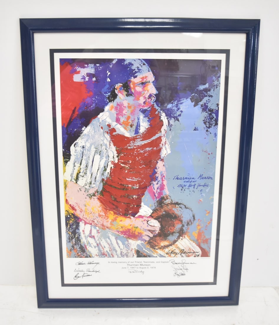 Autographed Thurman Munson Leroy Neiman Print