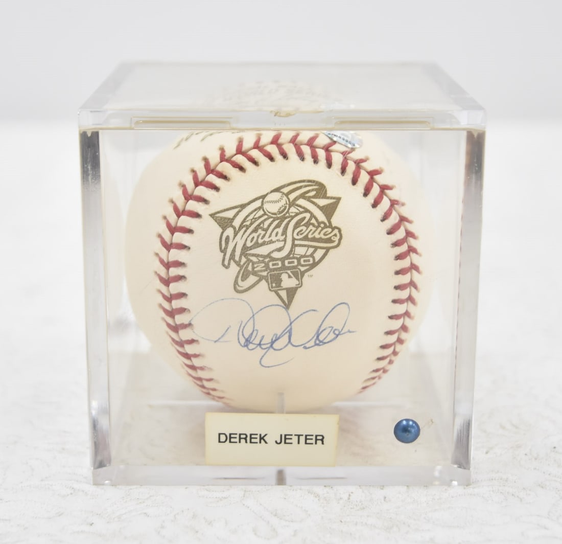 Derek Jeter Autographed World Series Baseball