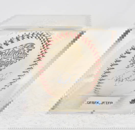 Derek Jeter Autographed World Series Baseball