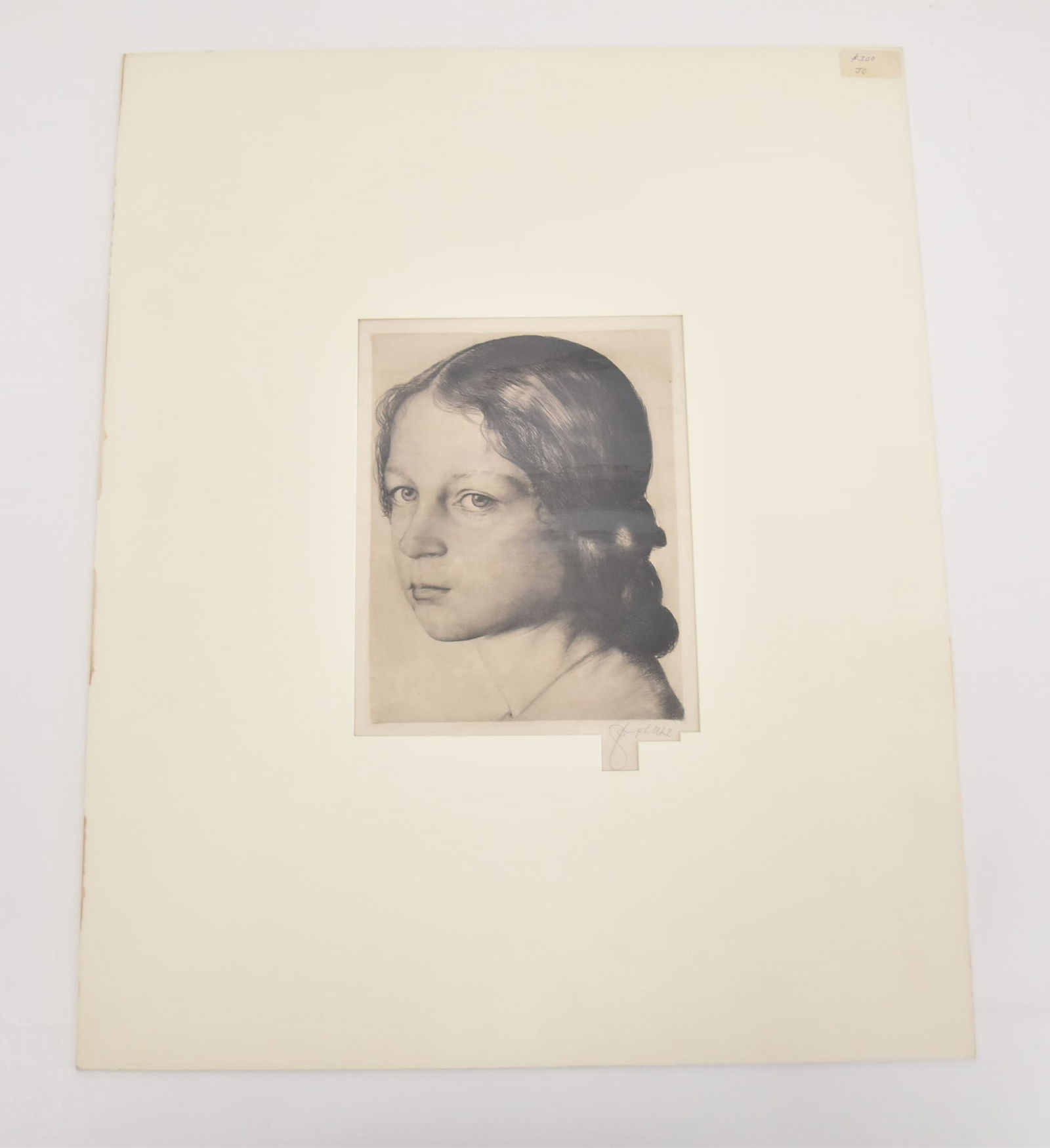 Joseph Uhl , Portrait Etching Of "marion" Auction