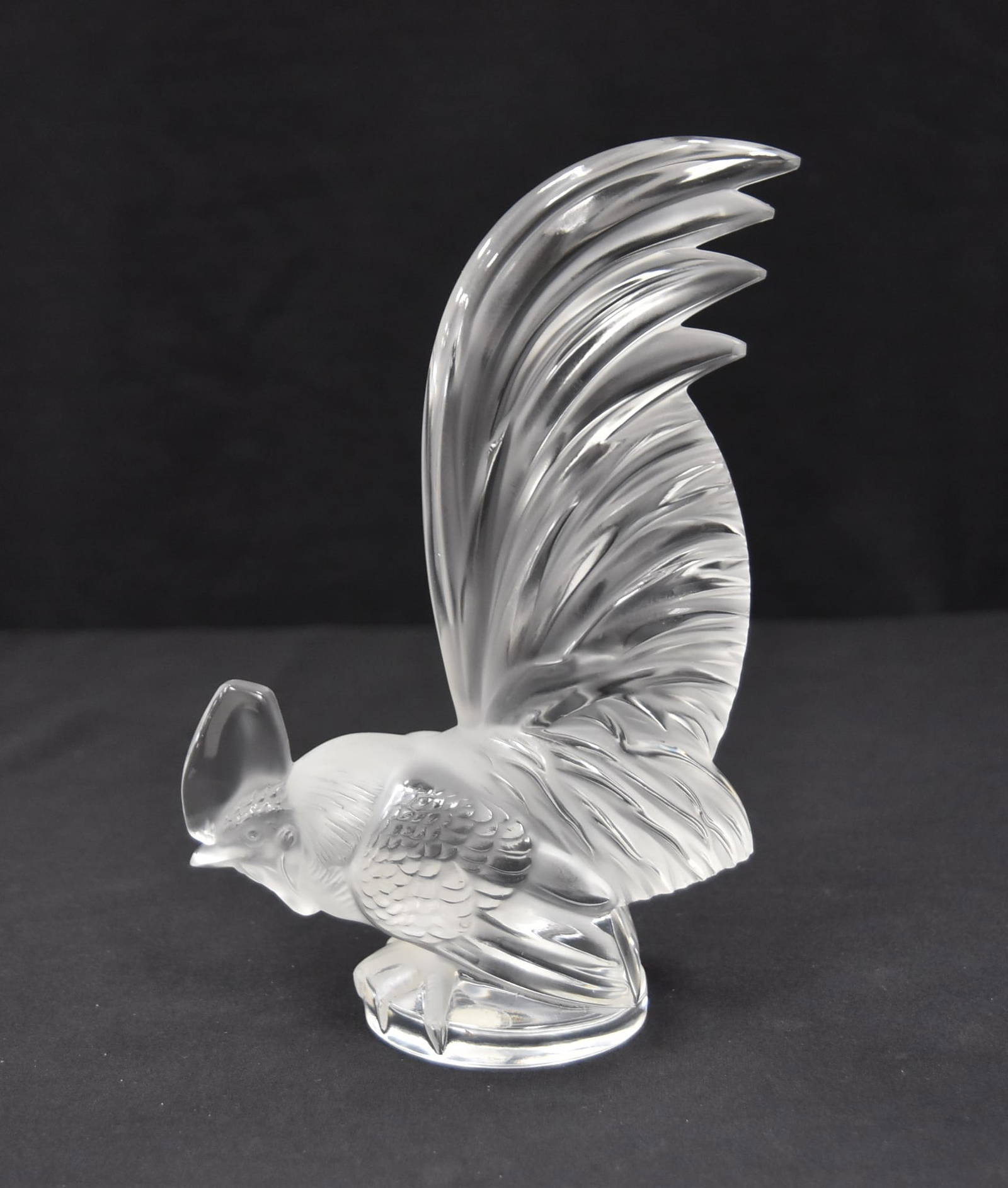 Lalique Frosted Crystal Rooster Auction
