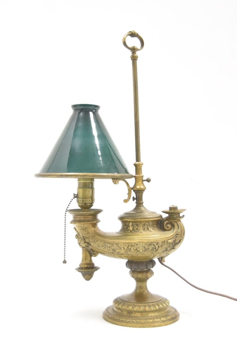 Brass Aladdin Style Student Lamp Auction