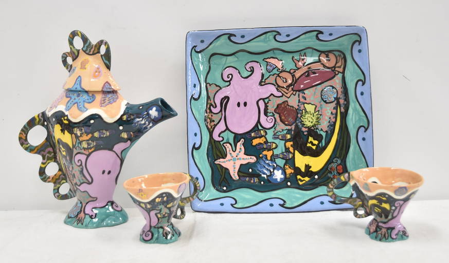 Marissa Motto Art Pottery Coffee Set