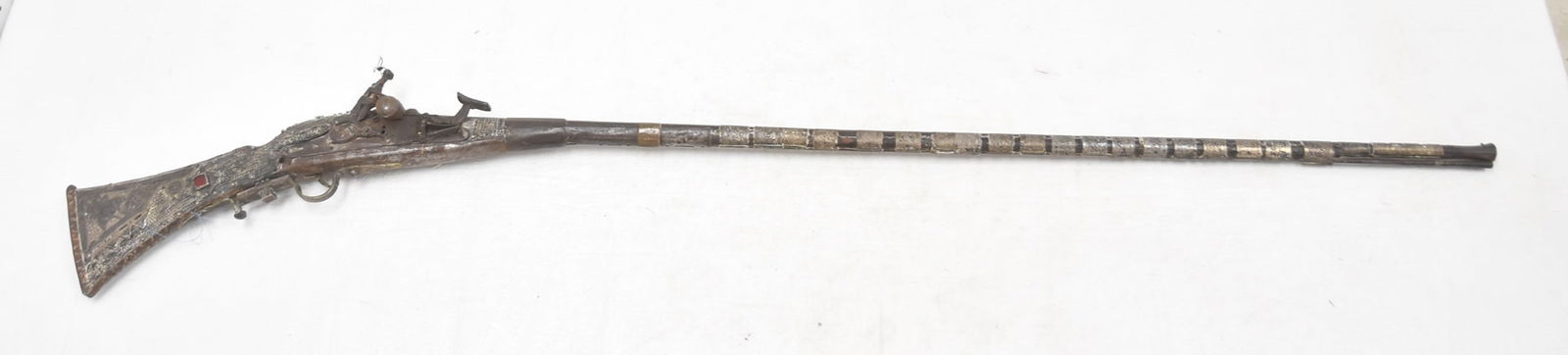 19thc Turkish Jeweled Miquelet Rifle Auction