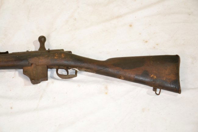 FRENCH BOLT ACTION RELIC RIFLE DATED 1875 - 52" : Lot 465