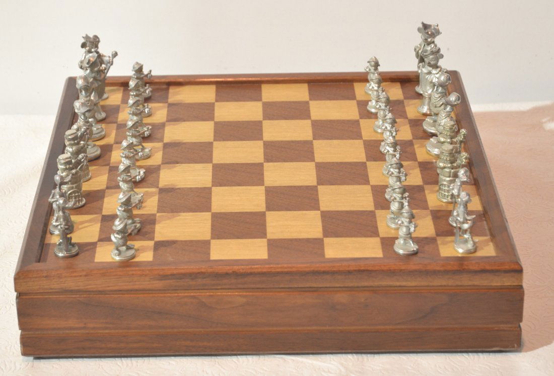 WALT DISNEY CHARACTERS PEWTER CHESS SET