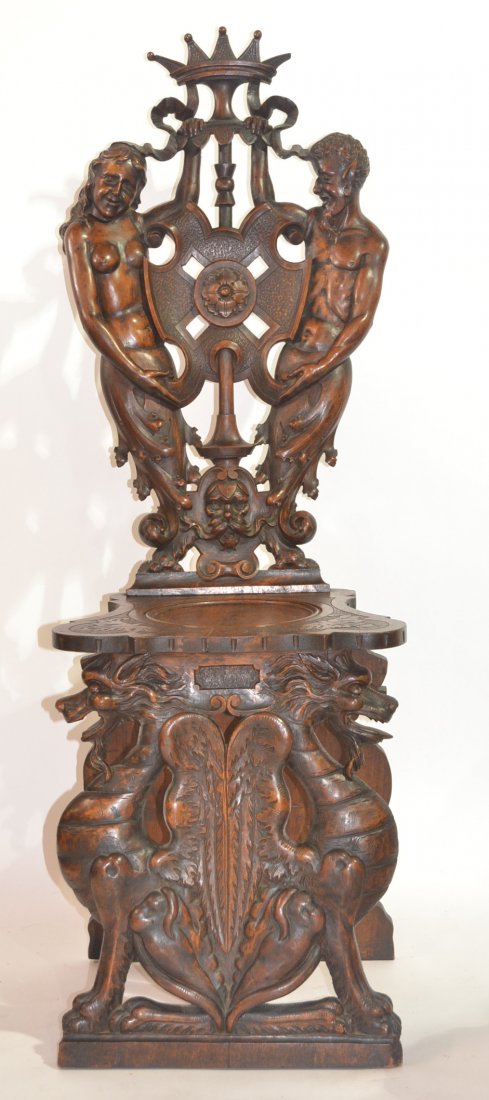 CARVED HORNER SIDE CHAIR WITH FIGURES & GRIFFINS - Aug 31, 2013 ...