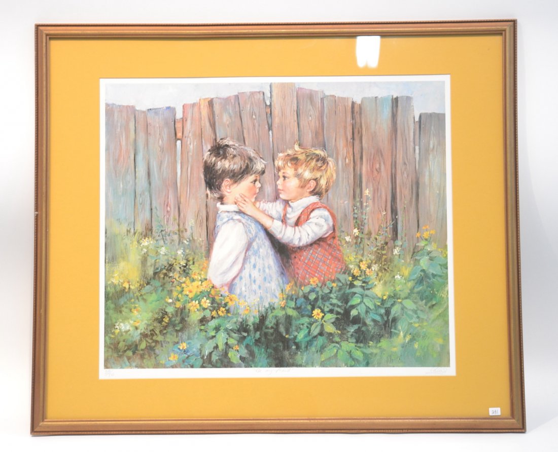 MARY VICKERS "BE MY FRIEND" LITHOGRAPH