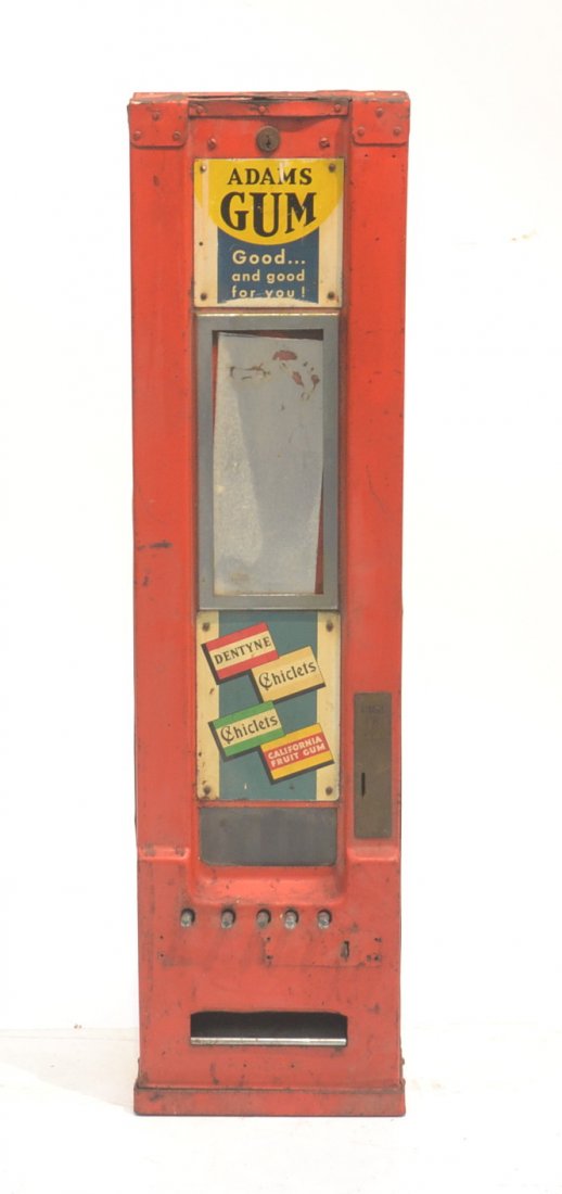 COIN OPERATED ADAMS GUM VENDING MACHINE