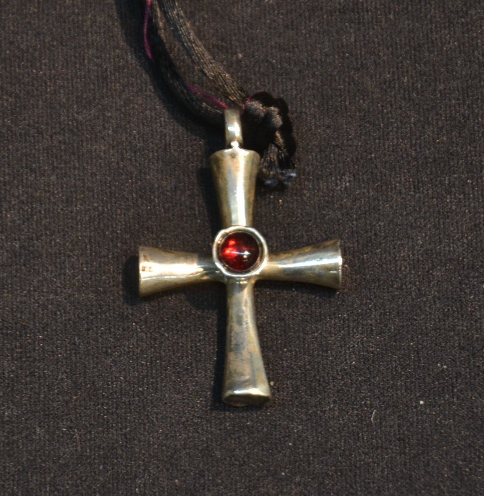 STERLING SILVER CROSS ; CMA , MMA - 1 1/4" x 1 3/4