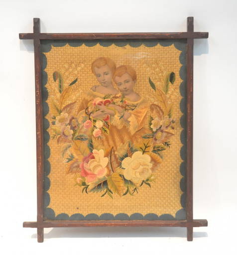 Victorian Needlework & Paper Of (2) Girls