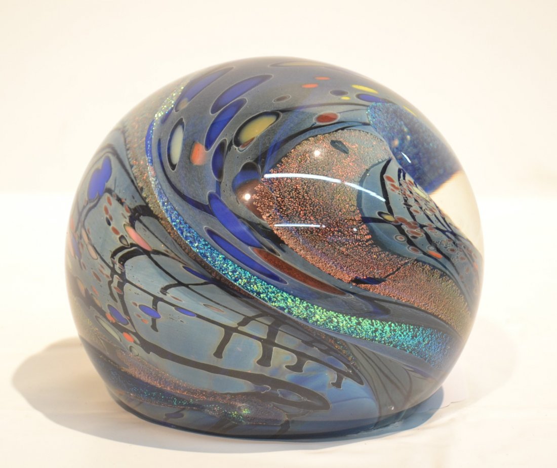 Rollin Karg , Large Iridescent Art Glass