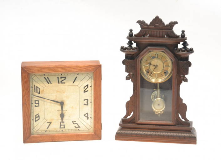 (2) Antique Clocks Ginger Bread Clock