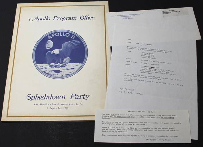 Apollo 11 Splashdown Party Menu And Invitation