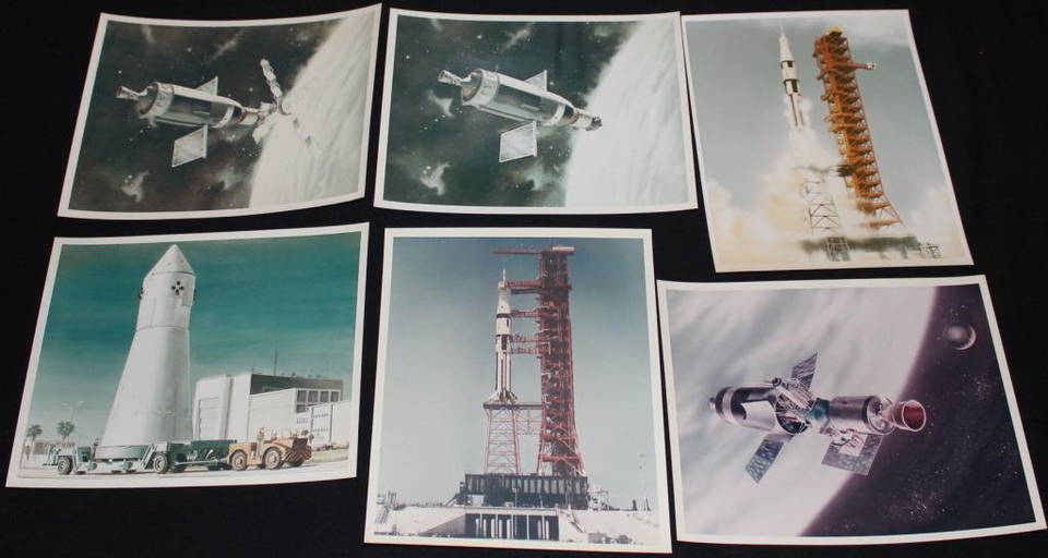 Six Early Skylab Art Concept Glossy Photos