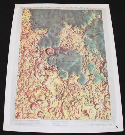 Apollo Lunar Plastic Relief Map