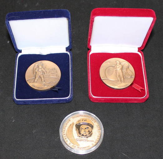 Three Heavy Russian Commemorative Medallions
