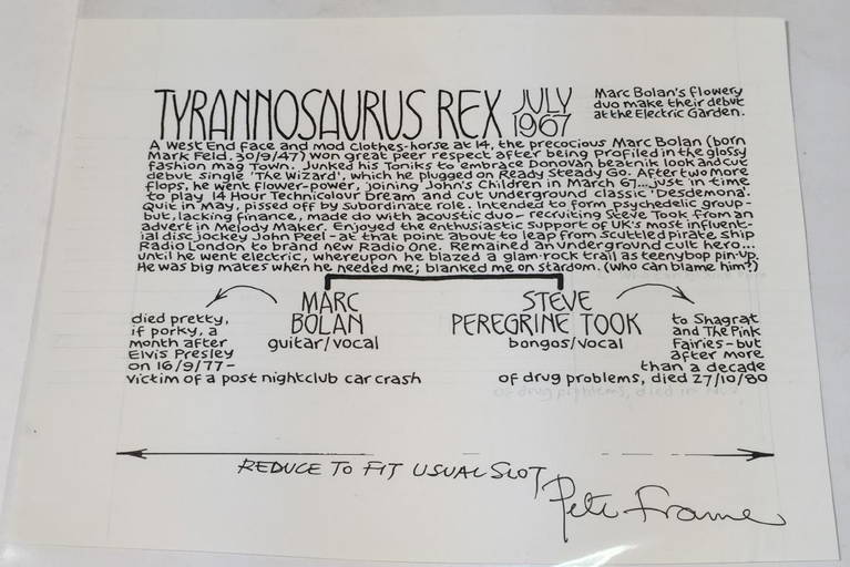 Trex Rex Marc Bolan Pete Frame Family Tree