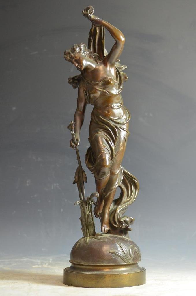 Antique French Bronze Statue Signed: Bouret