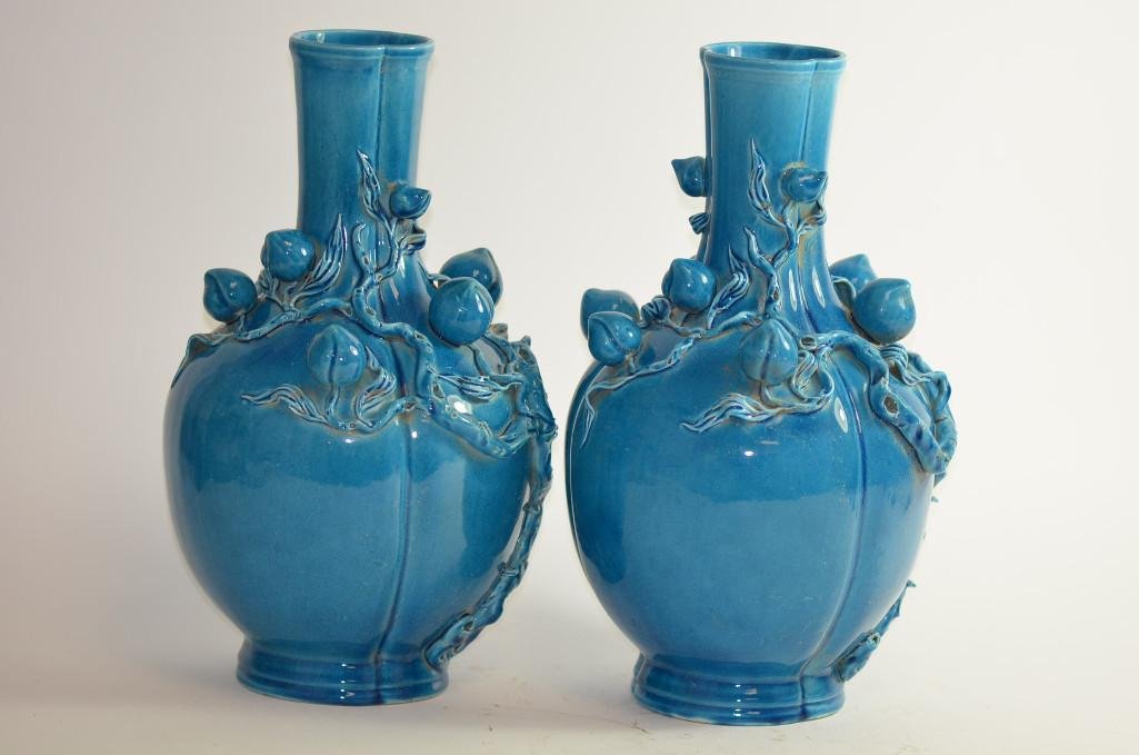 Pair of Chinese Powder Blue Porcelain Vases - Oct 26, 2014 | Holly ...