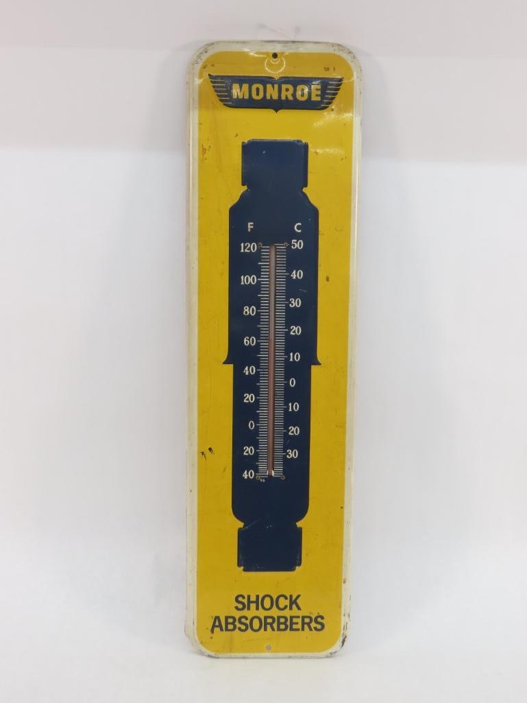 Vintage Monroe Shock Absorbers Advertising Thermometer Auction