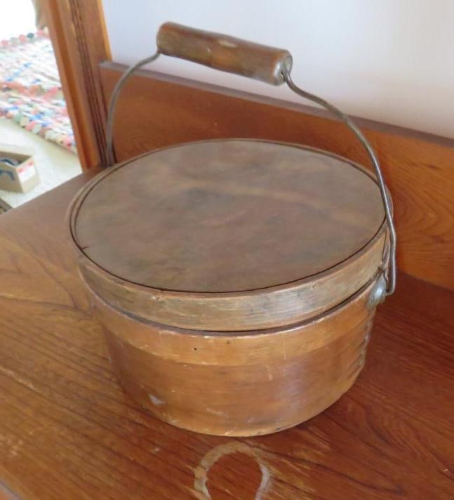 Wooden Cheese Box W/ Wrought Iron Bail (handle) - May 16, 2025 | Thomas ...